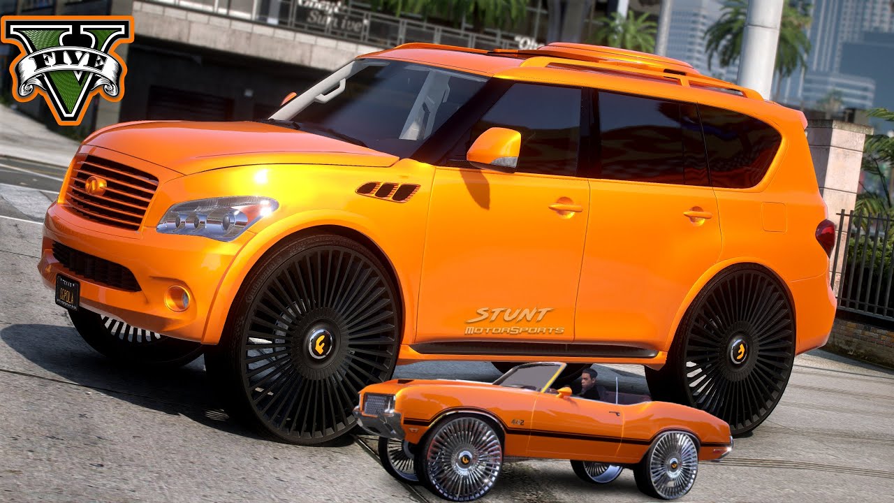 Infiniti QX80 on 34 inch rims - GTA 5 MODS - YouTube
