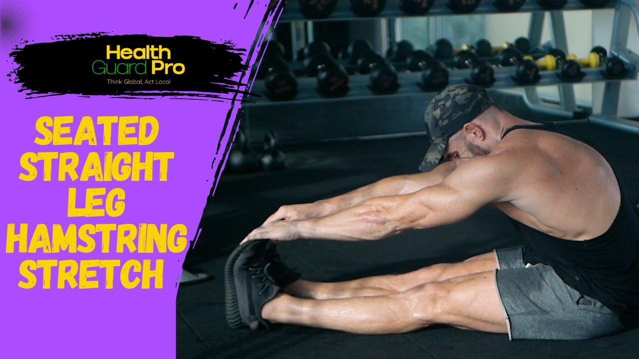 Seated straight leg hamstring stretch - YouTube