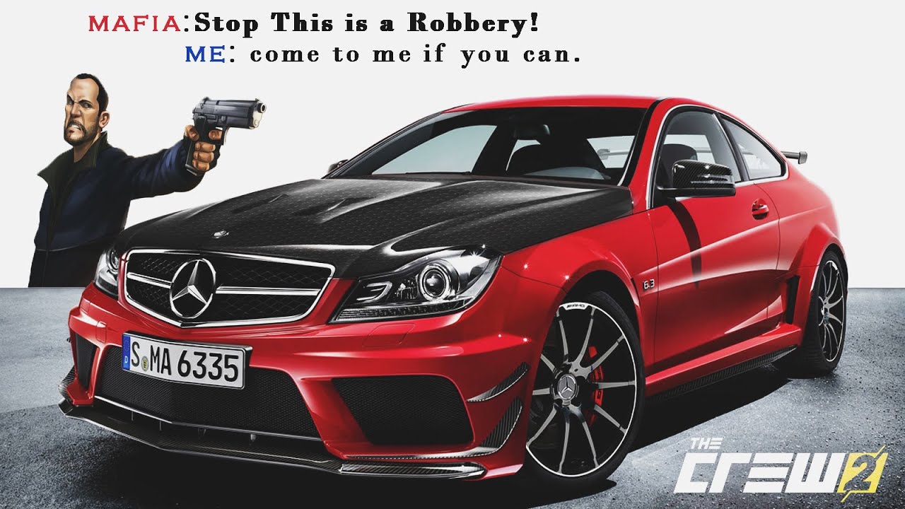 CAR Mercedes c63 AMG online [ ESCAPING THE MAFIA ]THE CREW 2 - YouTube