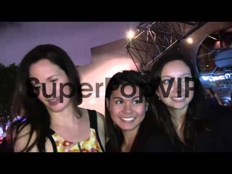 Elizabeth Reaser greets fans while departing The Bling Ri...