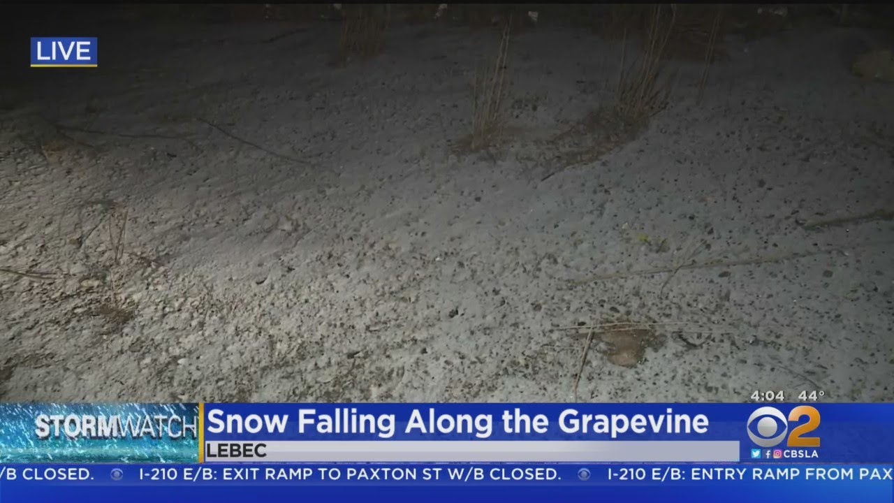 Snow Falls Along Grapevine - YouTube