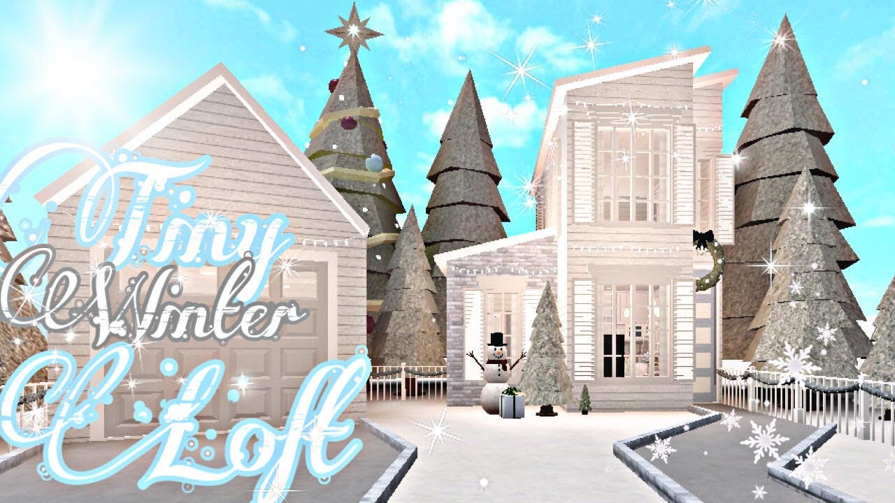 ROBLOX| Bloxburg: Tiny Winter Loft (House Tour) - YouTube
