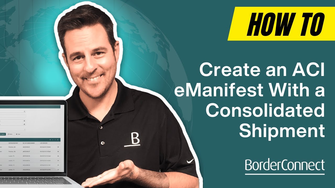 How to Create an ACI eManifest with a Consolidated Shipment - YouTube
