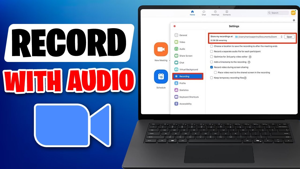 How to record zoom meeting on computer with audio - YouTube