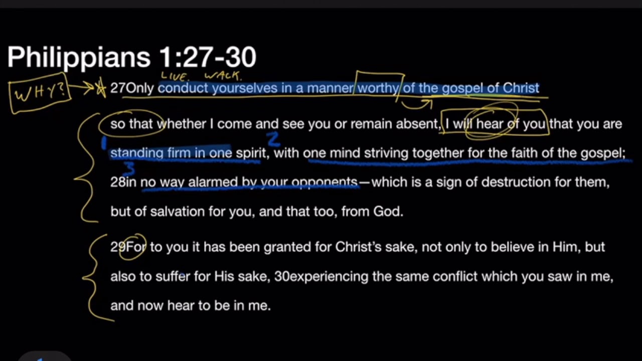 Philippians 1:27-30 - YouTube