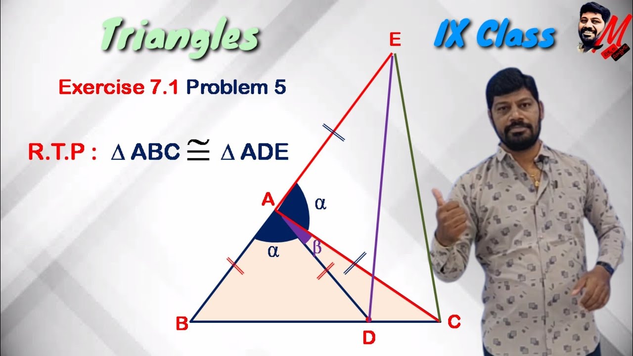 Congruencies of Triangles - Exercise Problem 5 - IX Class - LM 296 ...