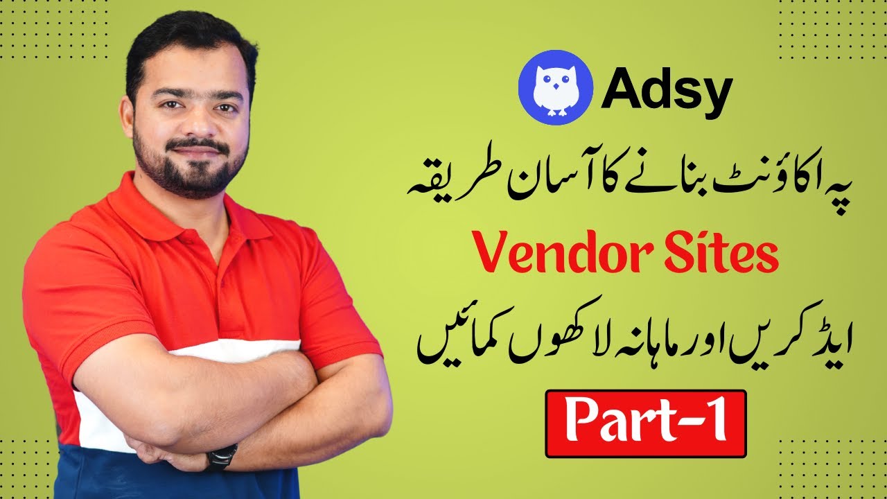 How to Make Account on Adsy | How to add vendor sites in Adsy | Earn ...
