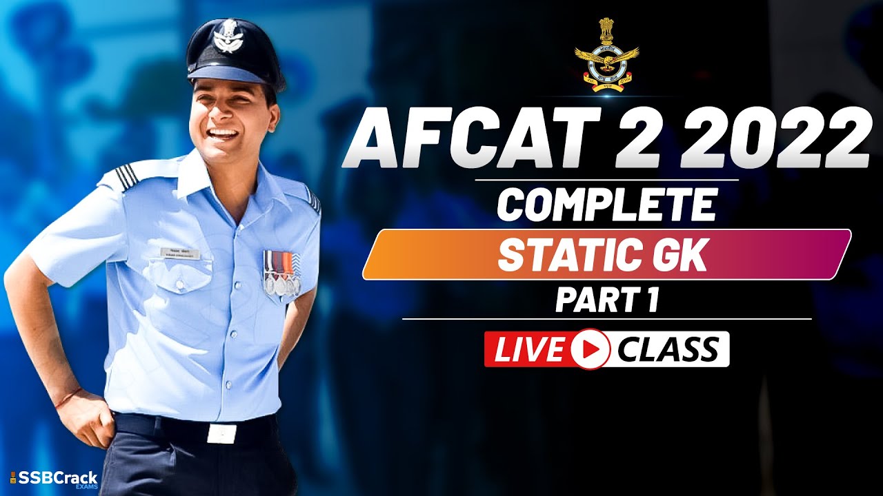 AFCAT 2 2022 Most Important Questions | Complete Static GK | Part 1 ...
