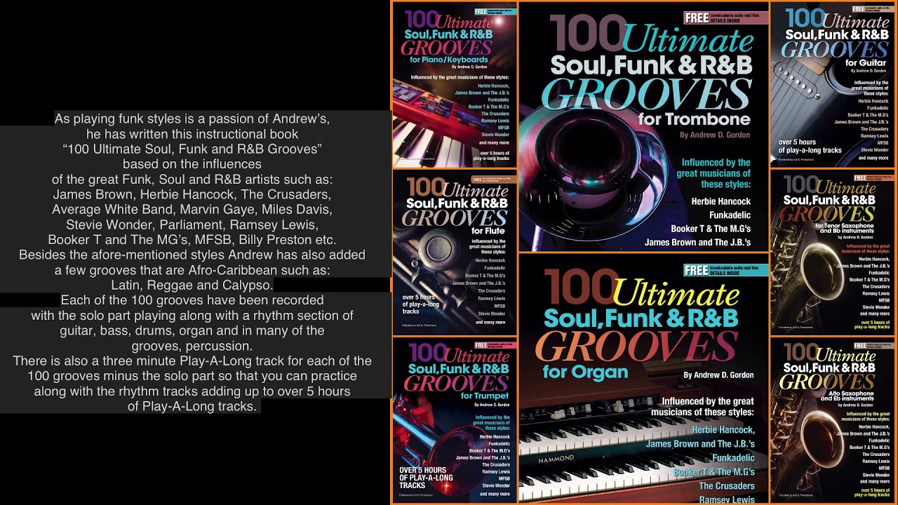 100 Ultimate Soul, Funk and R&B Grooves instructional book series ...