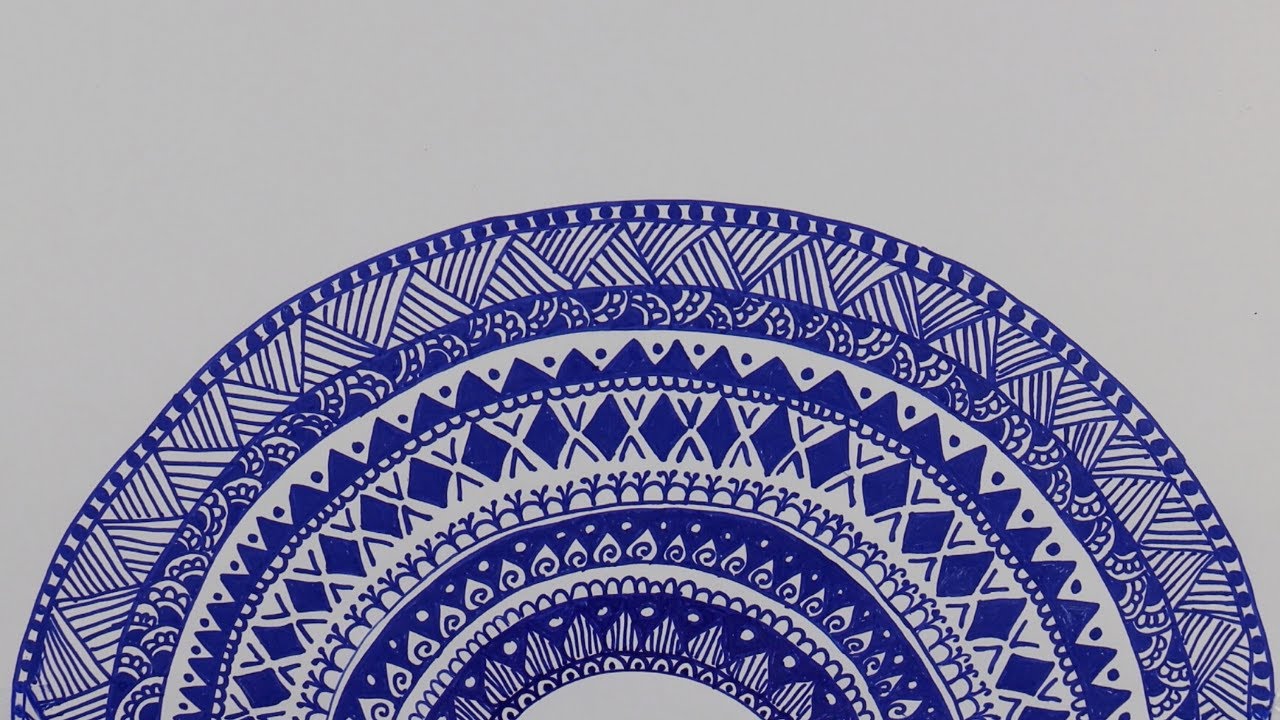 Freehand Mandala Art Part 1 | Easy drawing for beginners - YouTube