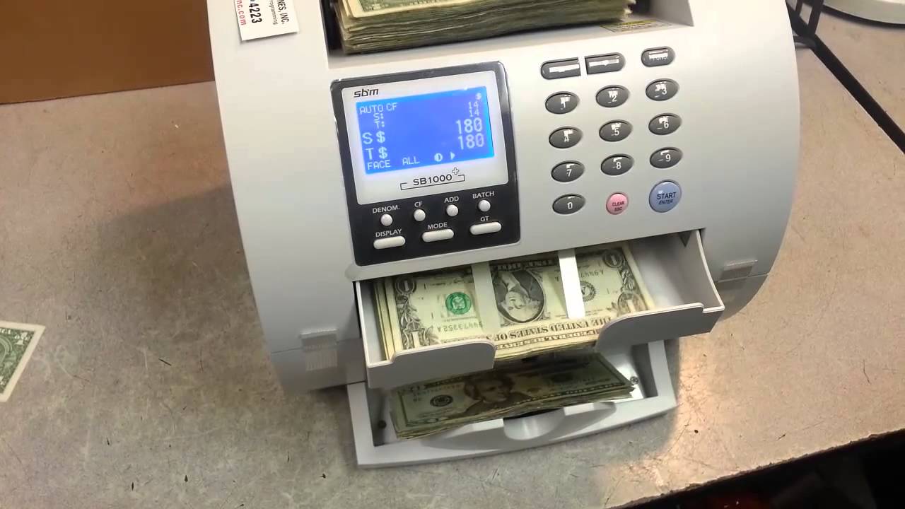 Shinwoo SB-1000 Currency Discriminator Counters Demo Face Mode - YouTube