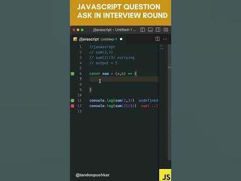 #1 Important Javascript interview questions #frontend #interview #javascript #react #reactnative ...