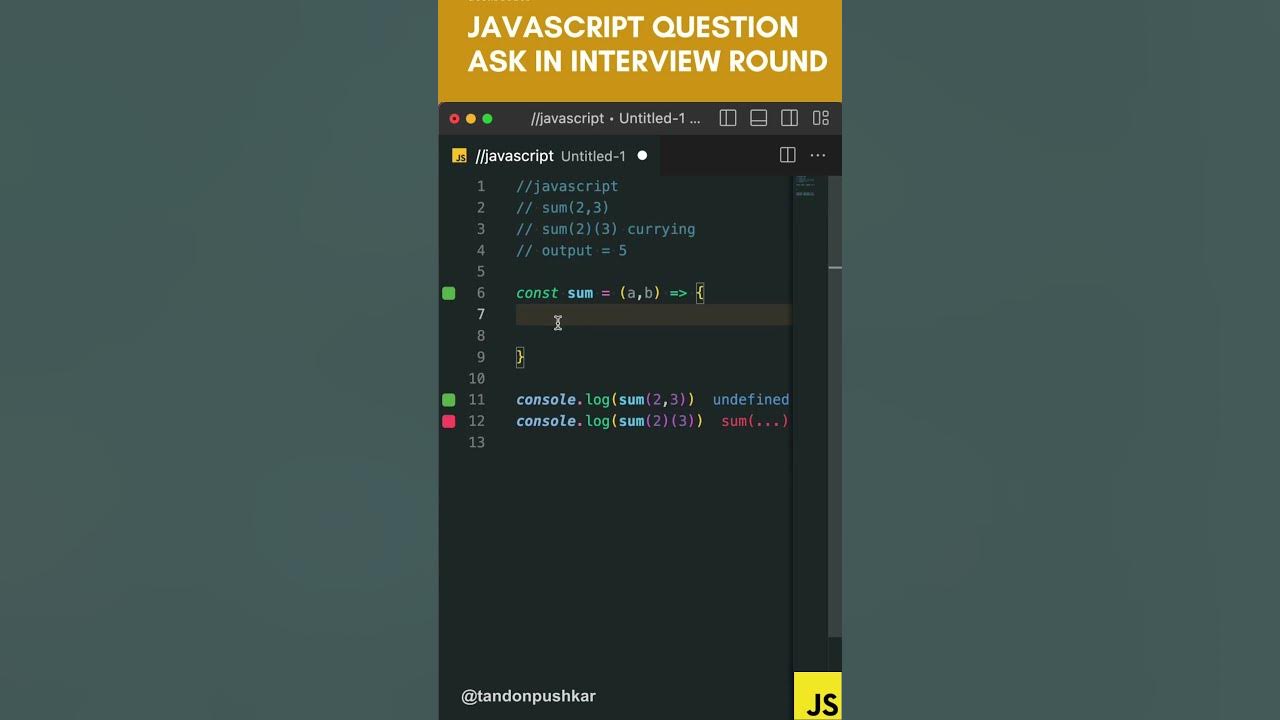 1 Important Javascript Interview Questions Frontend Interview Javascript React Reactnative