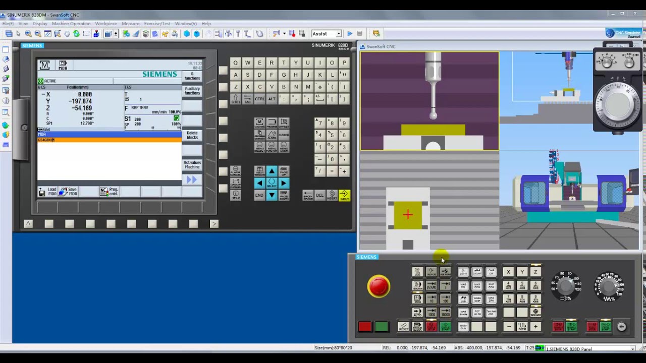 SINUMERIK 828D M Tool Offset Setting - YouTube