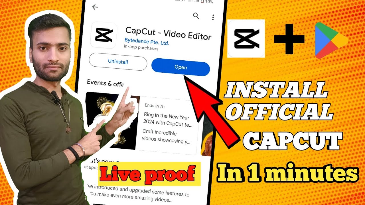 😱 How to install capcut in Android l play store se capcut kaise ...