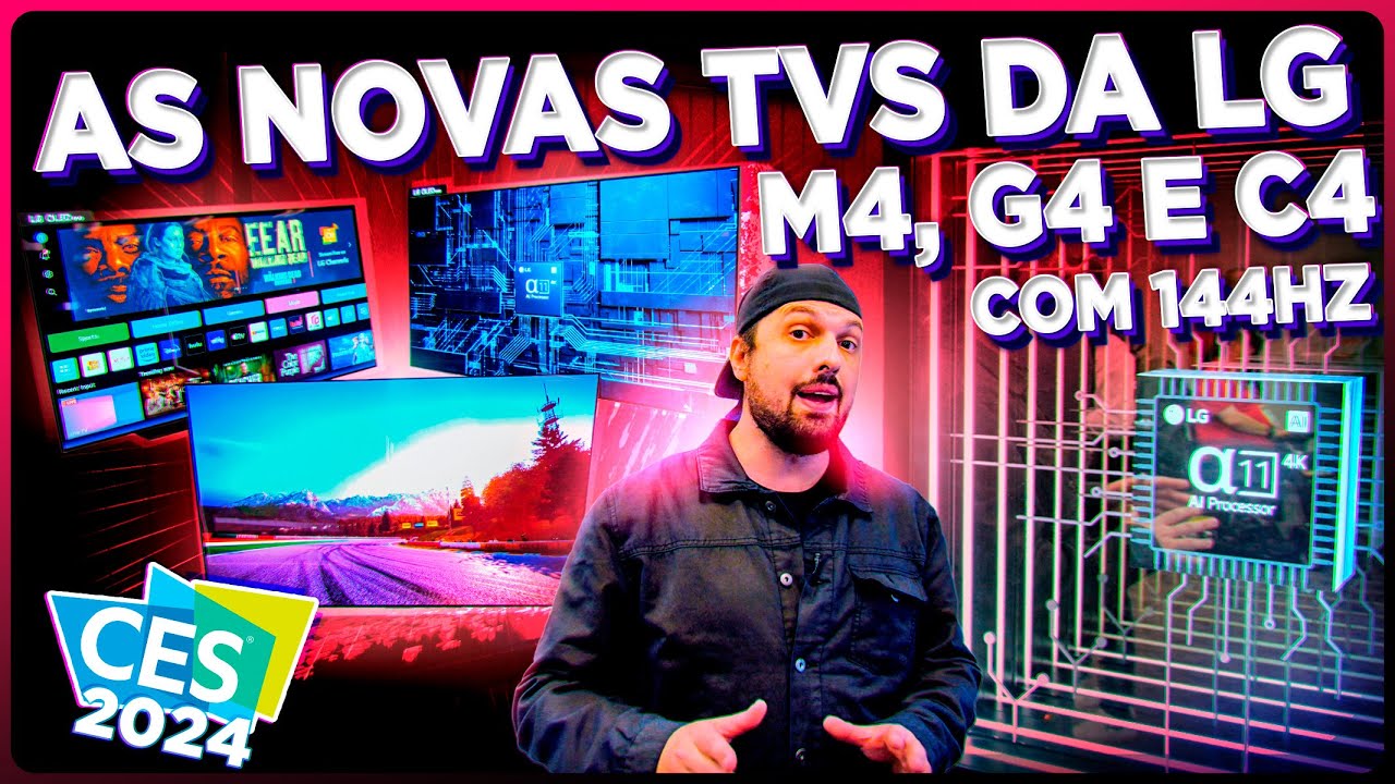 As NOVAS TVs OLED da LG: M4, G4 e C4 com 144hz! - YouTube