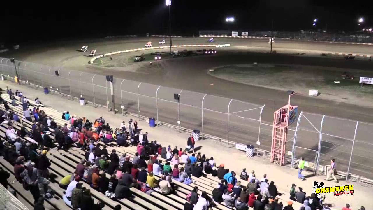 Ohsweken Speedway Crate Sprint A Main Aug 22/14 - YouTube