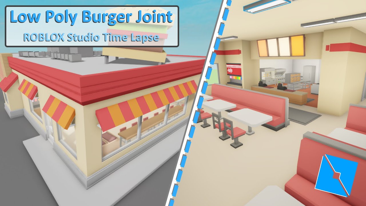 Roblox Studio | Low Poly Burger Joint | Time Lapse Build - YouTube