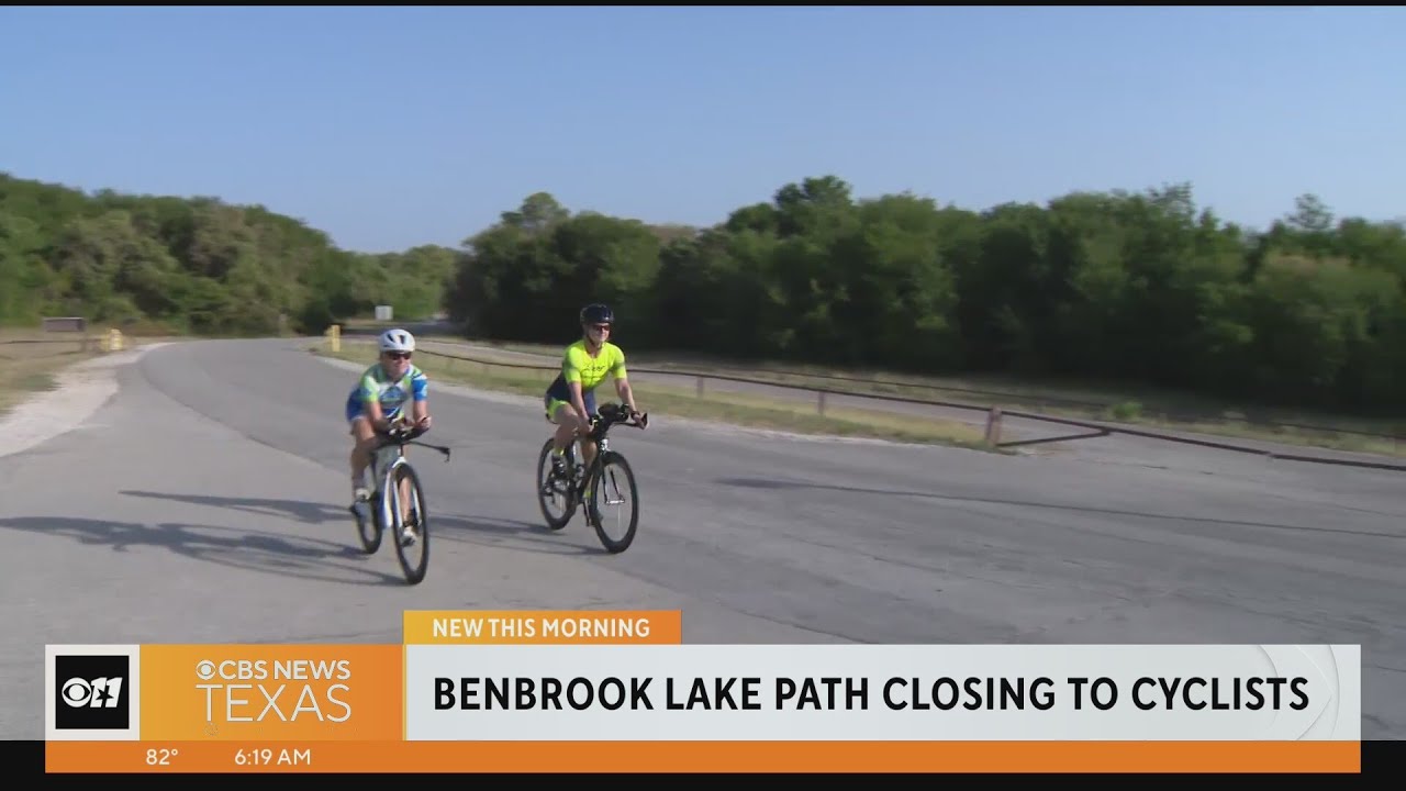 Benbrook Lake is closing paths to cyclists - YouTube