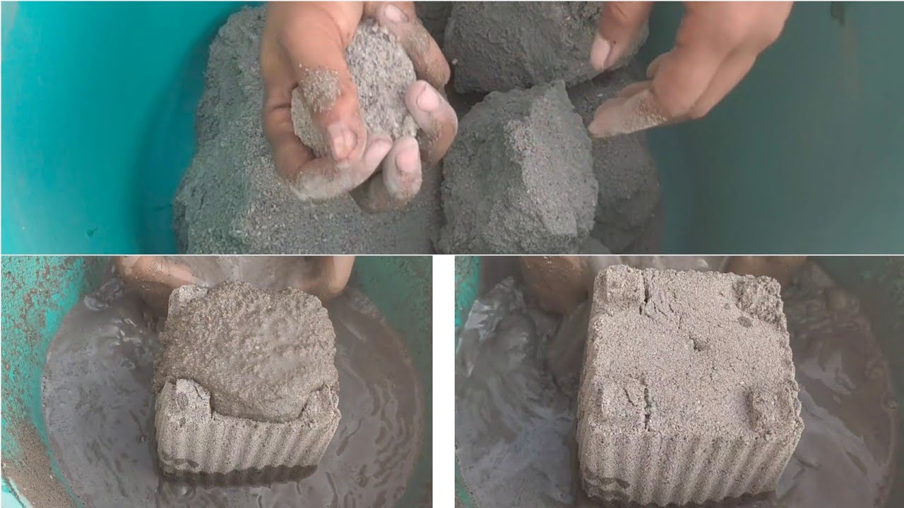 gritty sand cement huge chunks Crumbling Dry and water 💦 || sa Asmr ...