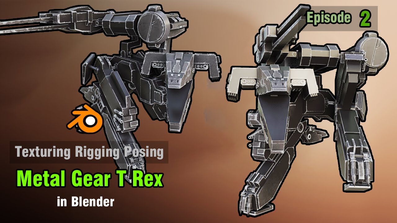 Episode 2 - Metal Gear T Rex Texture Rig Pose Blender ...