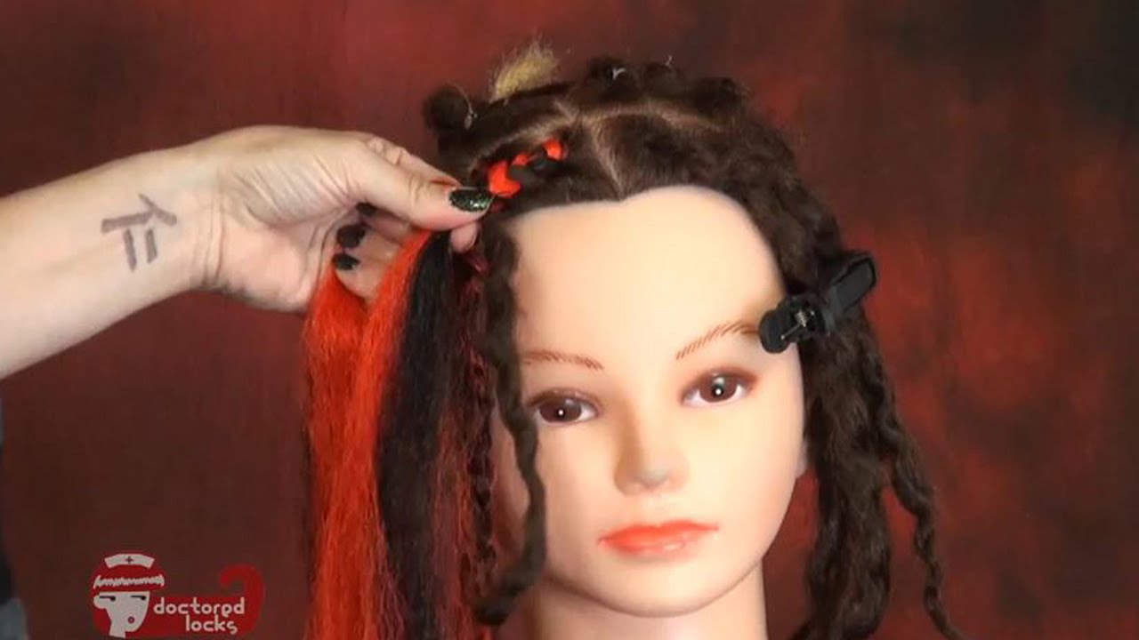DIY Turn Dreadlocks Into Solange Braids - DoctoredLocks.com - YouTube