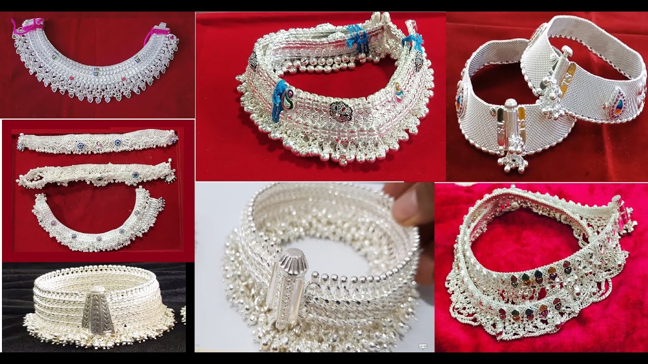 Silver Anklet Payal Designs Latest Collection Pajeb 2023 - YouTube
