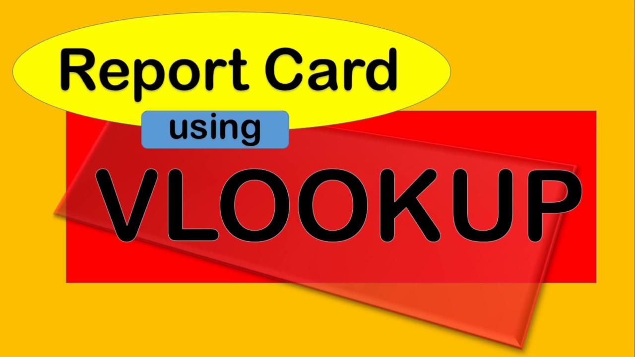 VLOOKUP (Report Card) - YouTube