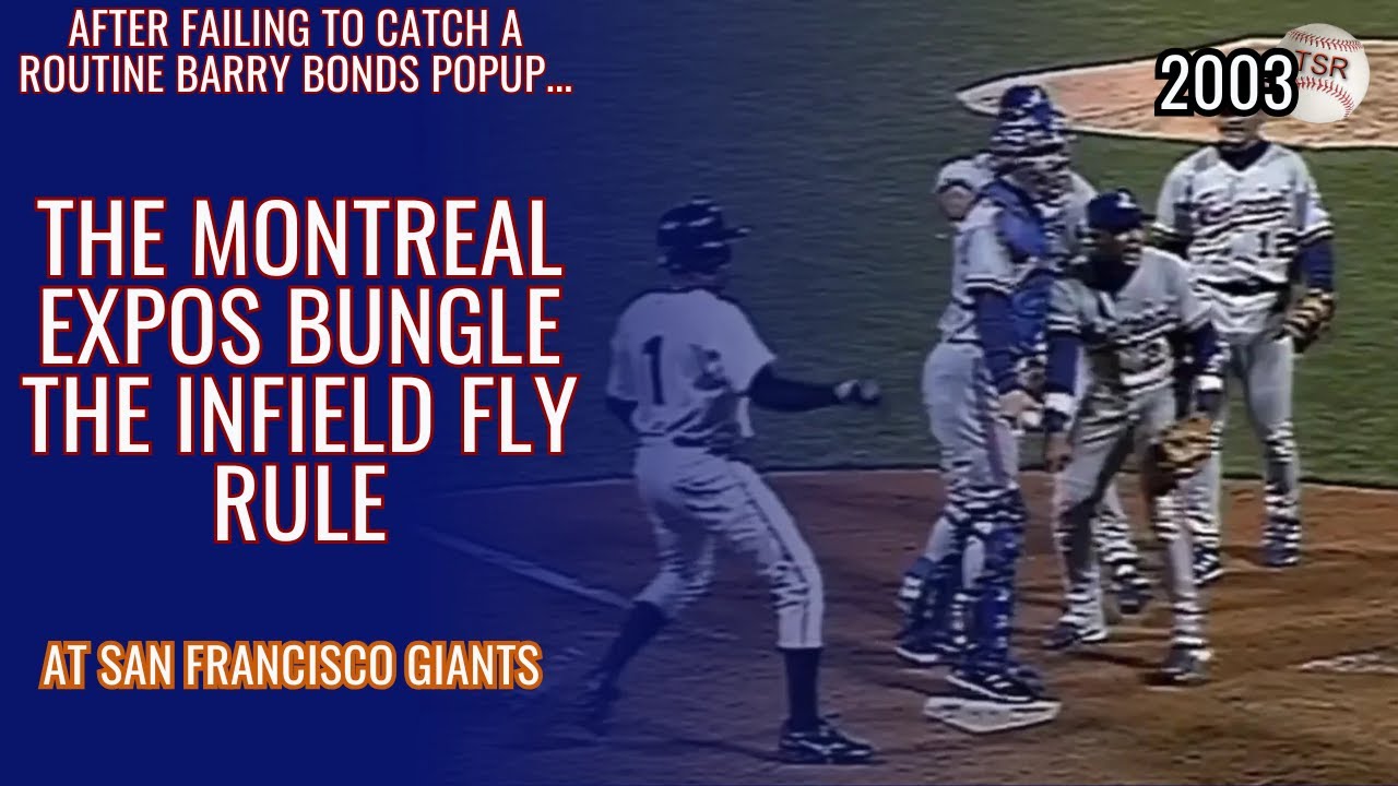 The Montreal Expos Bungle The Infield Fly Rule - YouTube