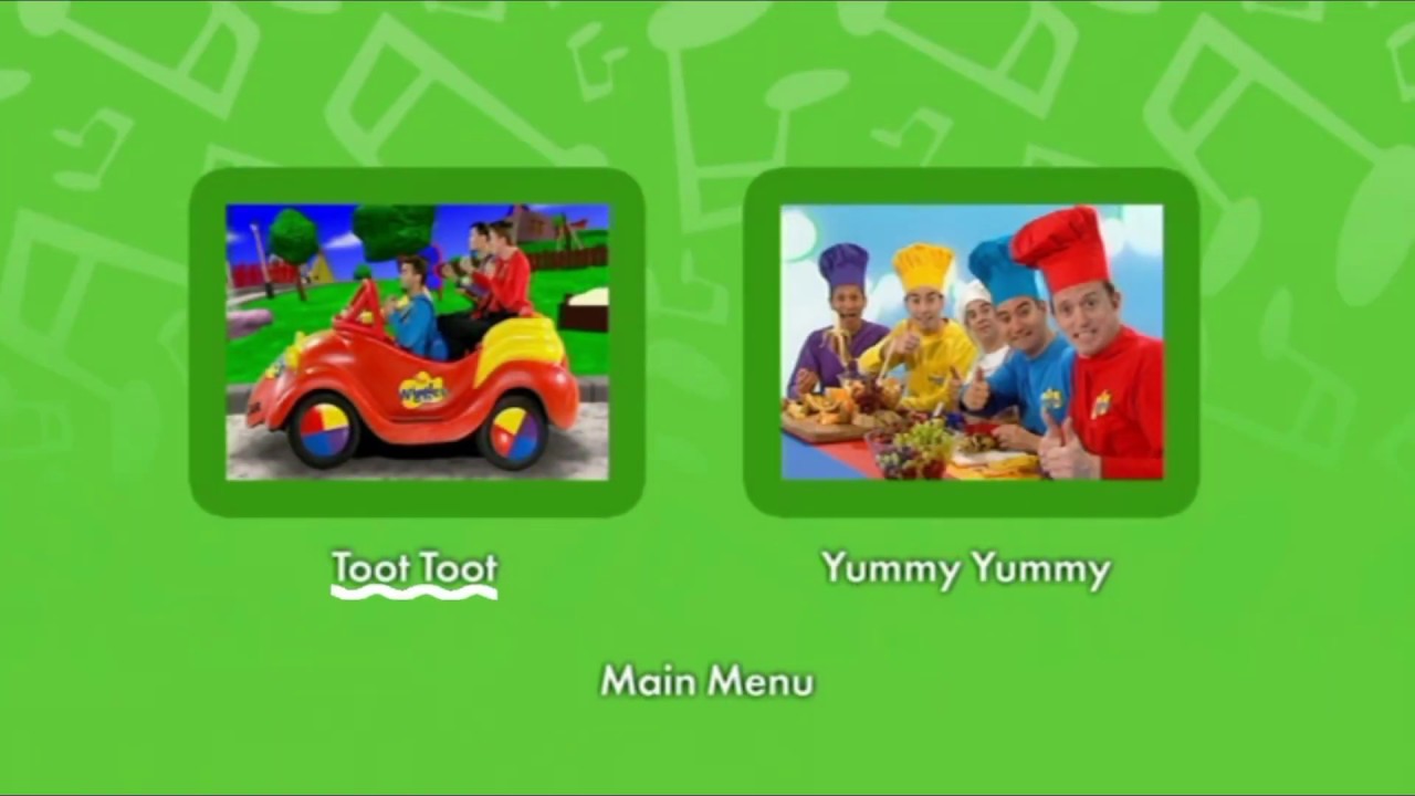 The Wiggles Toot Toot/Yummy Yummy 2005 UK DVD Menu - YouTube