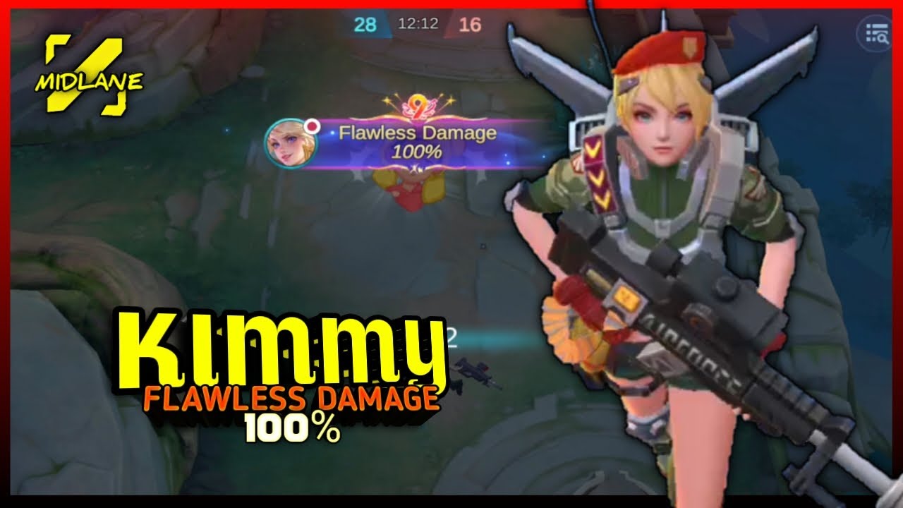 KIMMY 100% FLAWLESS DAMAGE SOLO RANK GAMEPLAY - MLBB - YouTube