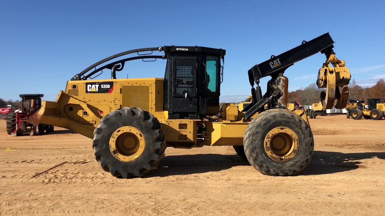 2016 CAT 535D Skidder - YouTube