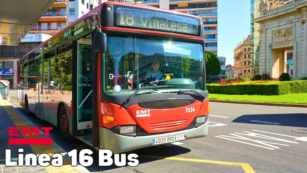 Línea 16 Bus - Valencia, España - Viaje completo - YouTube