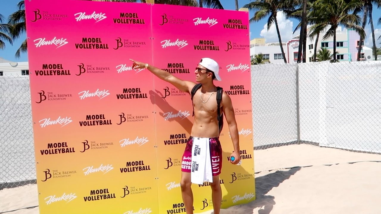 MODEL BEACH VOLLEYBALL DAY 1!! - YouTube