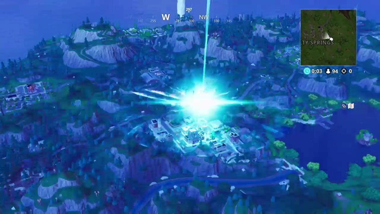 FORTNITE ROCKET LAUNCH!!!! Almost destroys Tilted Towers! - YouTube