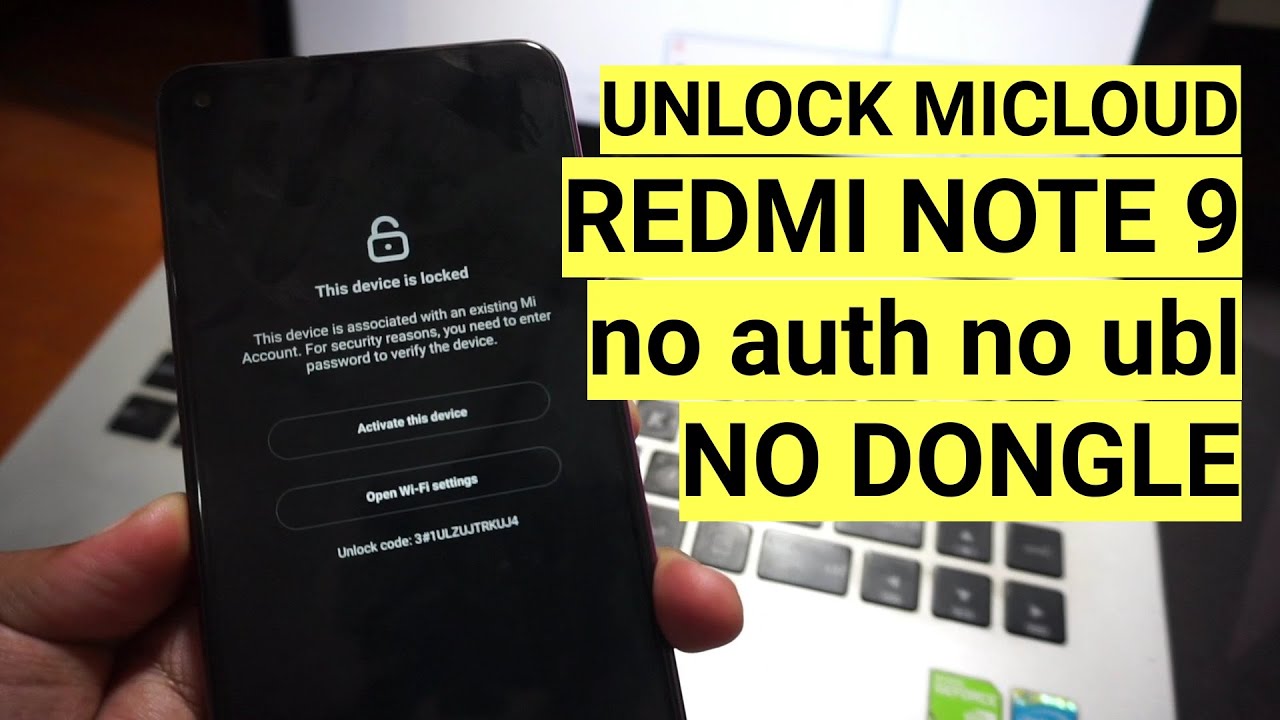 Gratis Unlock Mi Account Redmi Note 9 (merlin) No Dongle No auth No UBL ...