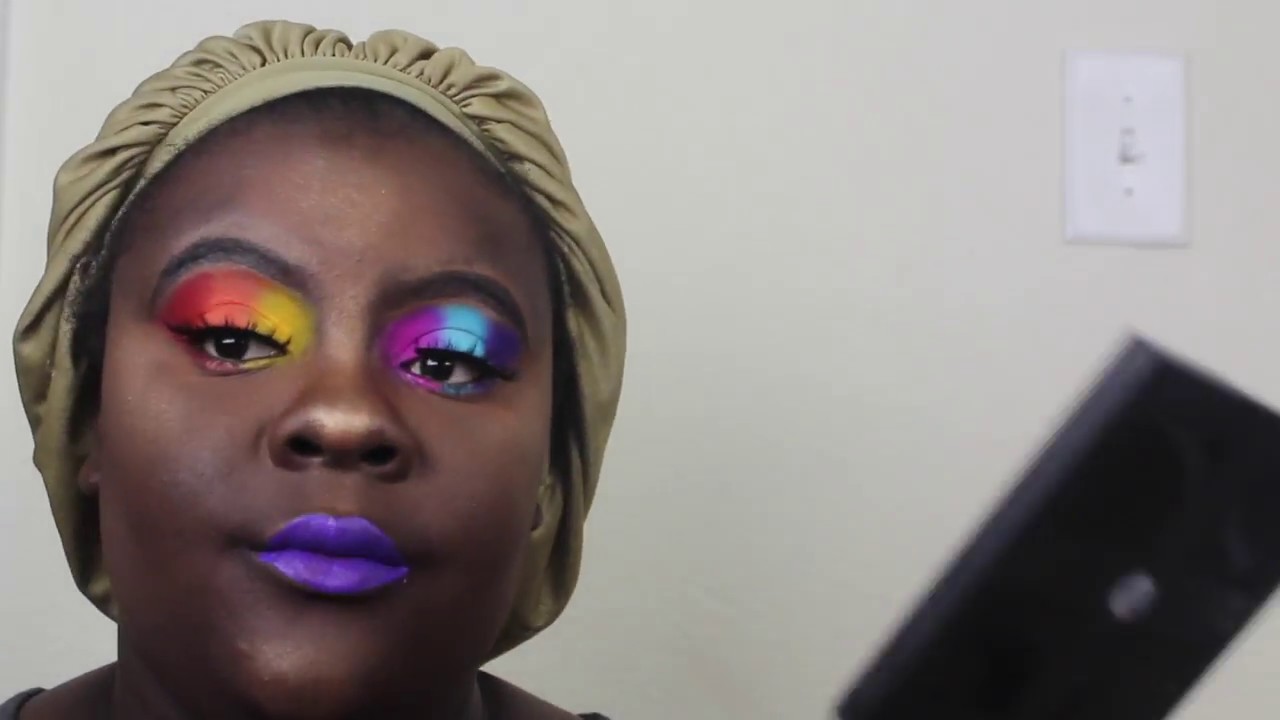 Easy Rainbow Makeup Tutorial - YouTube