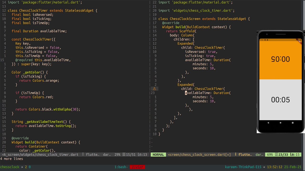 Flutter - Chess Clock UI - part 1 - YouTube