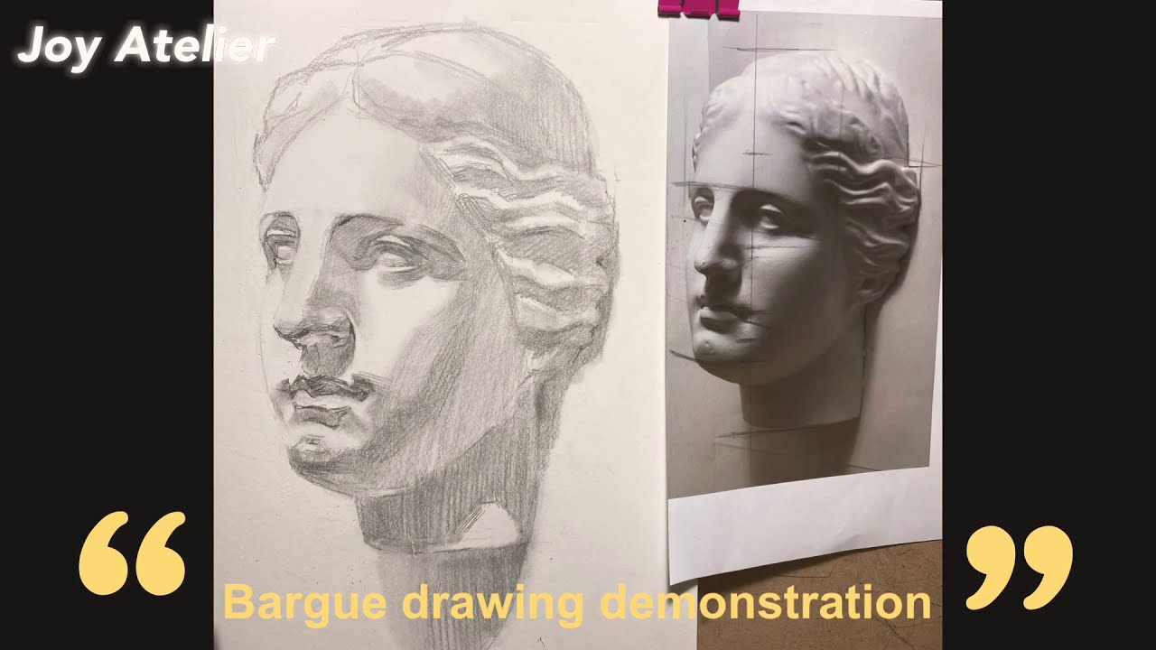 bargue drawing demonstration1 - YouTube