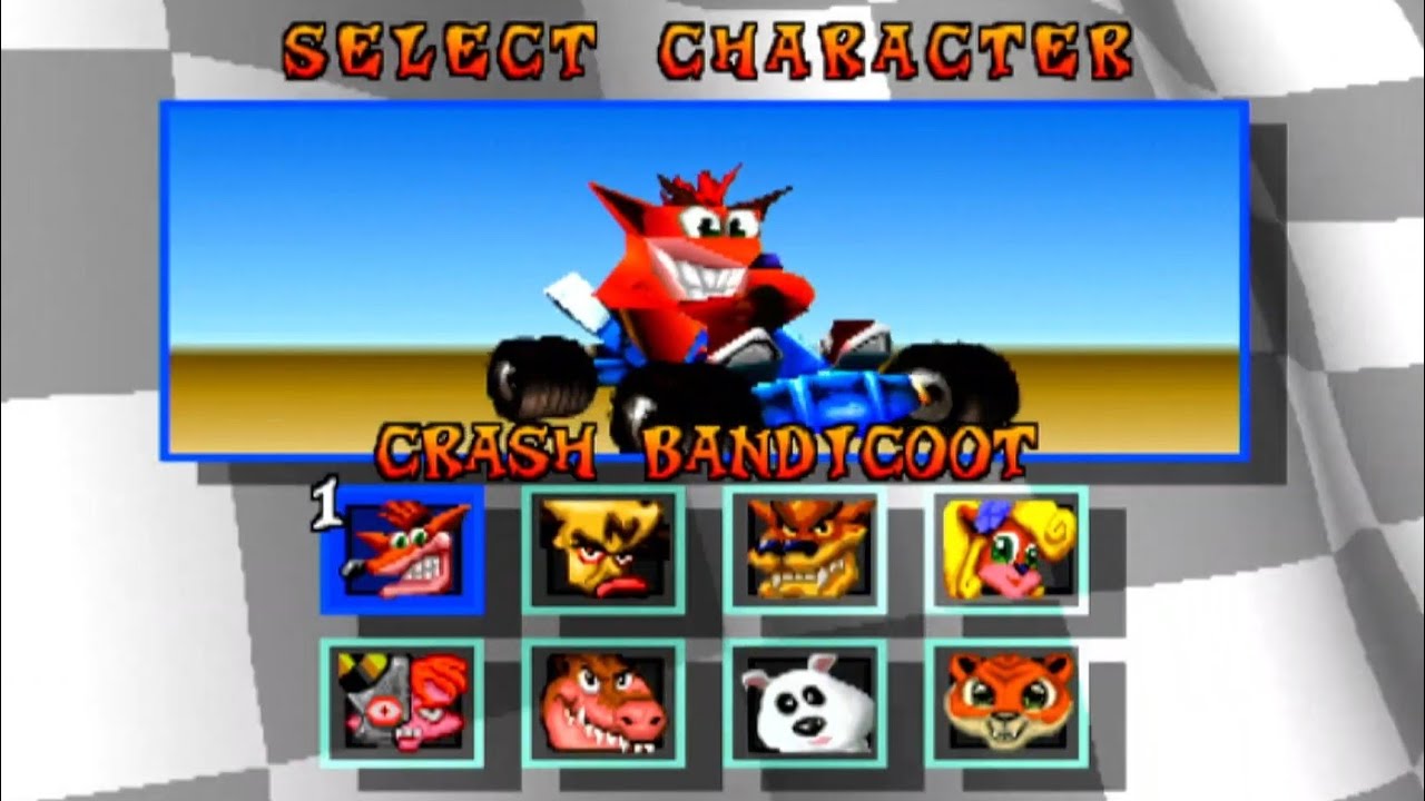 Crash Team Racing | Character list! (PS3 1080p) - YouTube