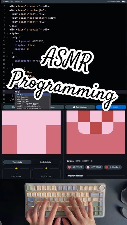 CSS Battle 3rd July: ASMR Coding Keyboard Only #coding #asmr #cssbattle #aulaf75 #webdev # ...