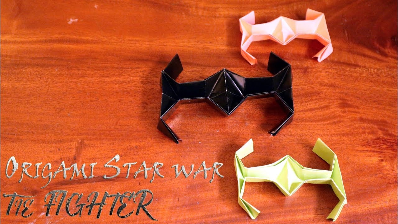 Cara membuat origami star wars tie fighter instructions - YouTube