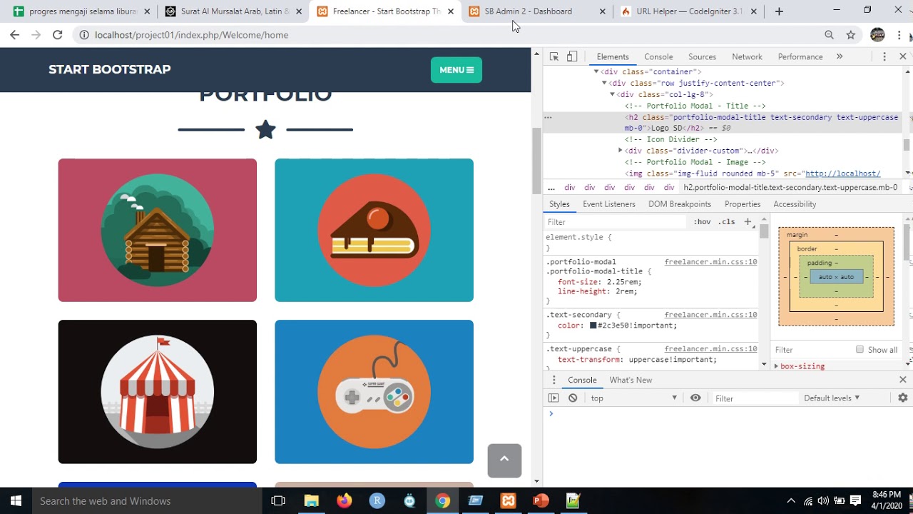 04 Membuat Halaman Admin dengan Template SB Admin 2 - YouTube