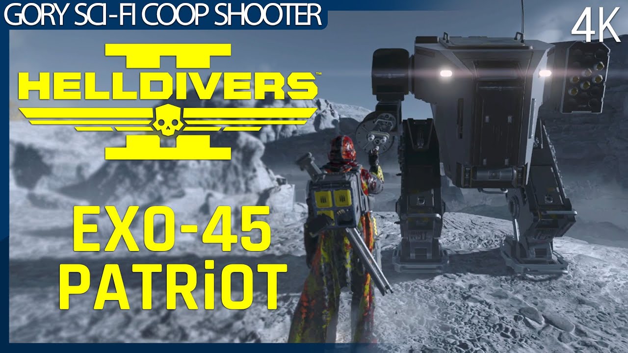 Helldivers 2 (2024) Exosuit gameplay: EXO-45 PATRIOT - 4K HDR PS5 (No ...