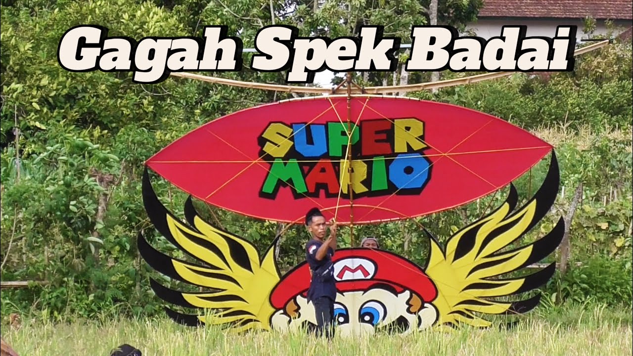 Layangan Super Mario Bigsize Gagah - YouTube