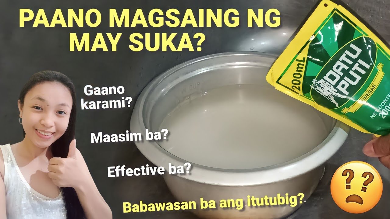 PAANO LAGYAN NG SUKA ANG SINAING🤔 PAANO MAGSAING NG MAY SUKA? | HOW TO ...