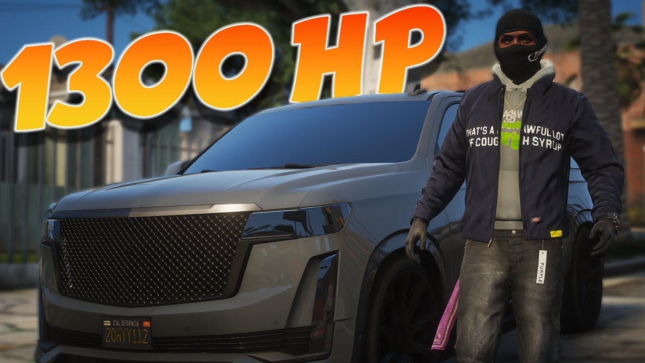 45 Gang GAPS The Cops in 1300 HP Escalade V - YouTube