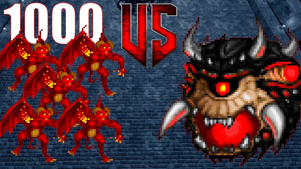 1000 Fire Gargoyles vs SHOCKMASTER - DOOM vs HERETIC Monster Infighting ...