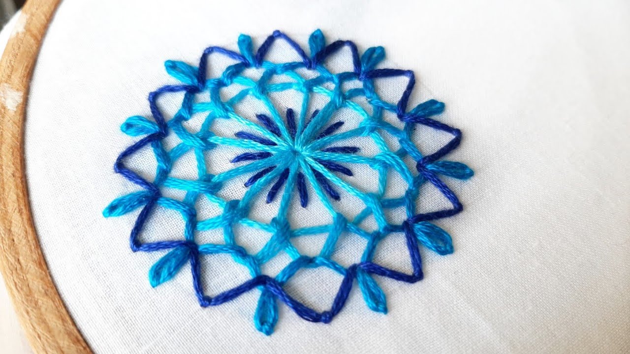 New Fancy Flower Design with Basic Stitches (Hand Embroidery Work ...