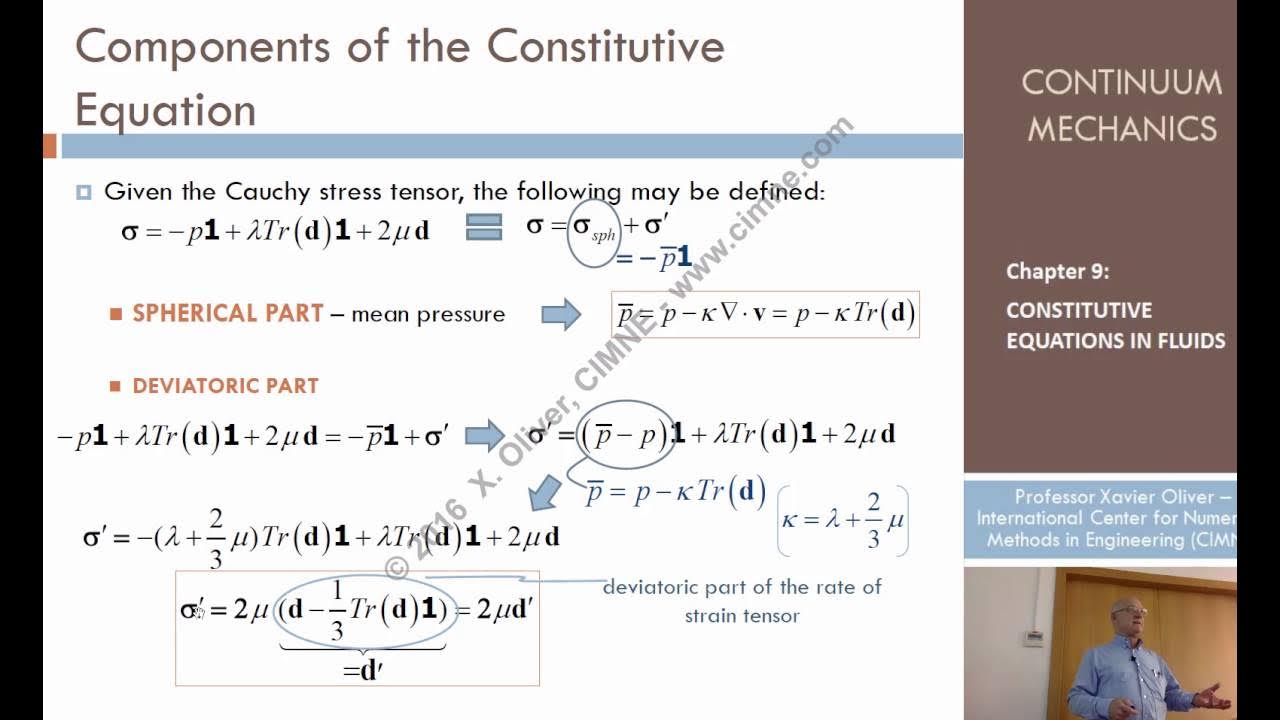 Continuum Mechanics – Ch9 – Lecture 5 – Components of the Constitutive ...